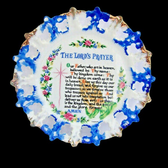 Wall Decor | Vintage The Lords Prayer Decor Hanging Plate | Poshmark